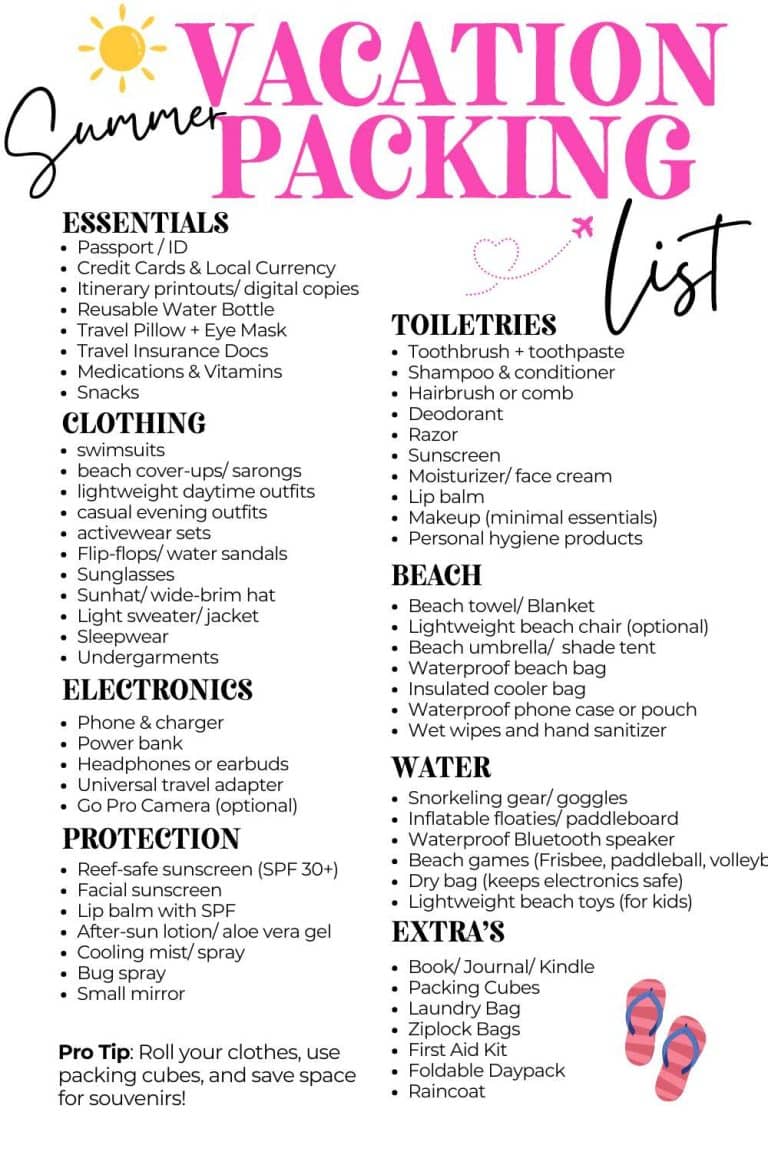 ☀️ Complete Summer Vacation Packing List + Pro Tips!
