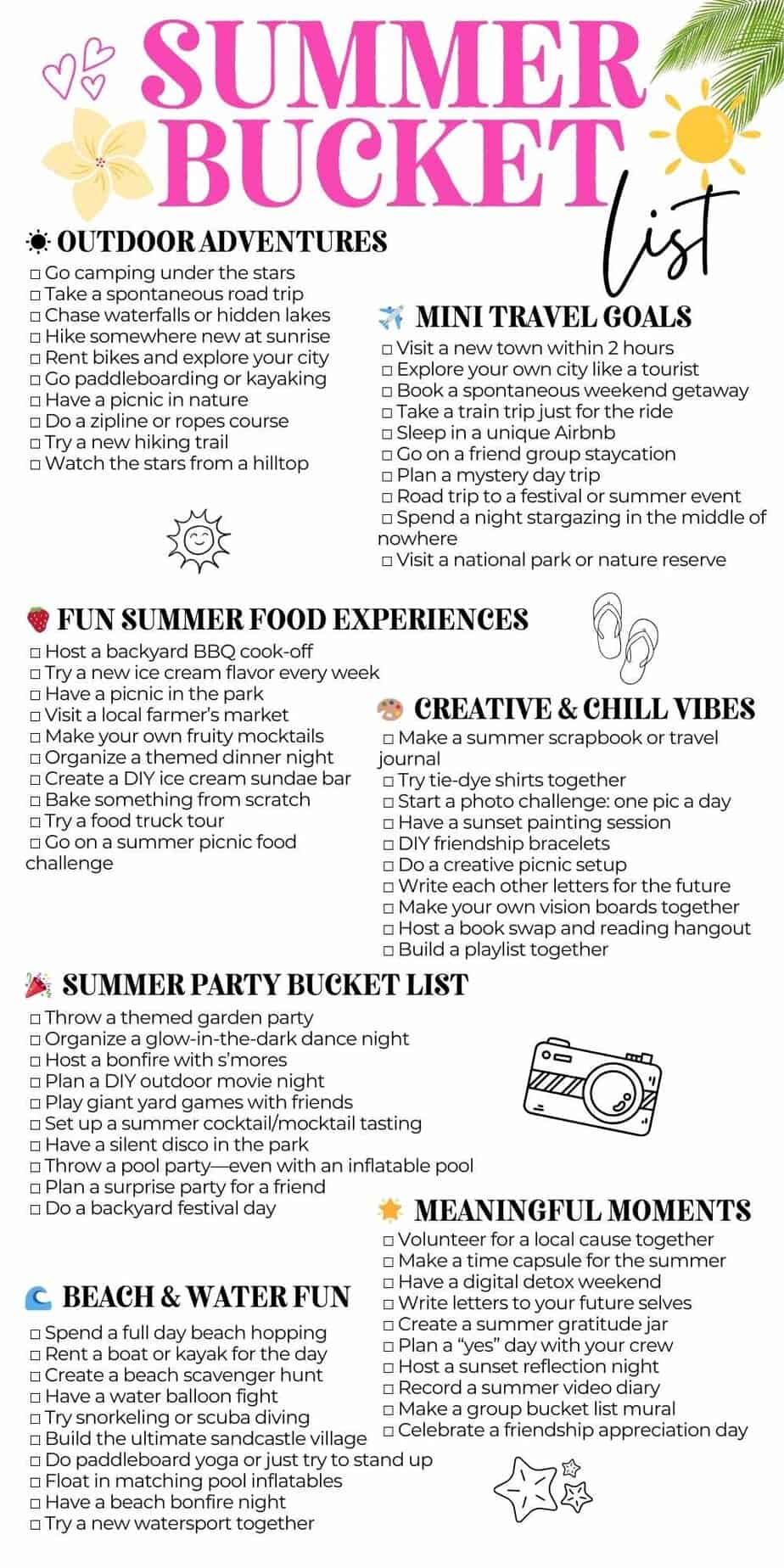 70 Summer Bucket List Ideas You'll Love To Do With Friends